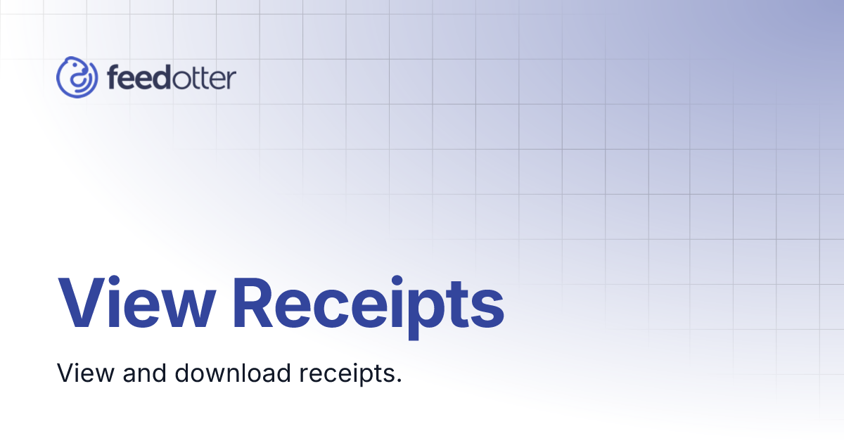 View Receipts | Product Docs