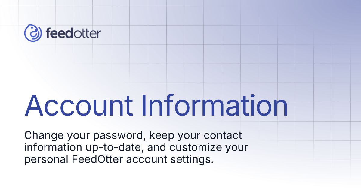 Account Information | Product Docs
